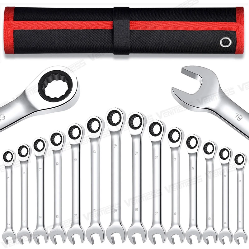 Premium Combination Wrench Set,Metric Ratcheting Wrench Set Chrome ...