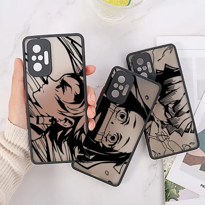 Capa Matte Anime Demon Slayer, Kimetsu No Yaiba Case, Xiaomi Redmi Note ...