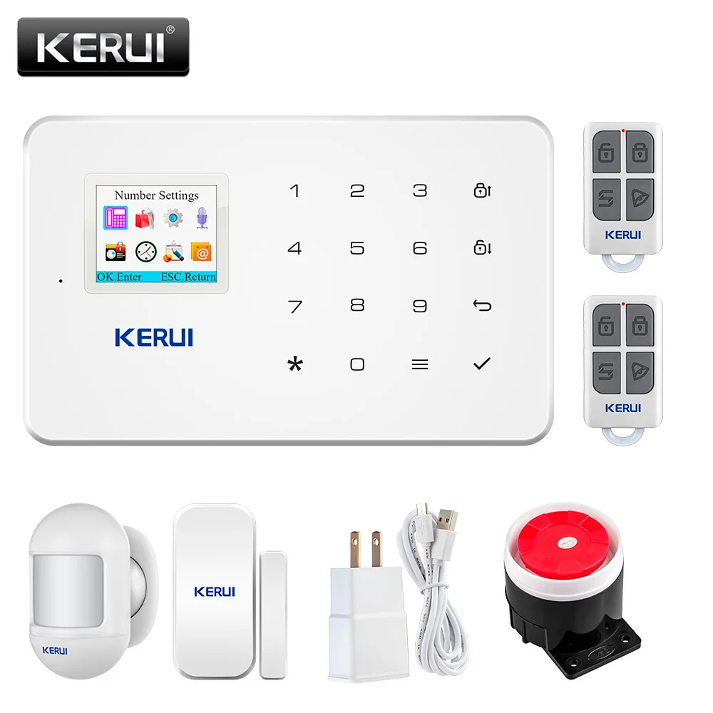 KERUI-W181-Home-Security-Alarm-System-GSM-Connection-Mobile-Wireless-Burglar-Alarm-Kit-with ...
