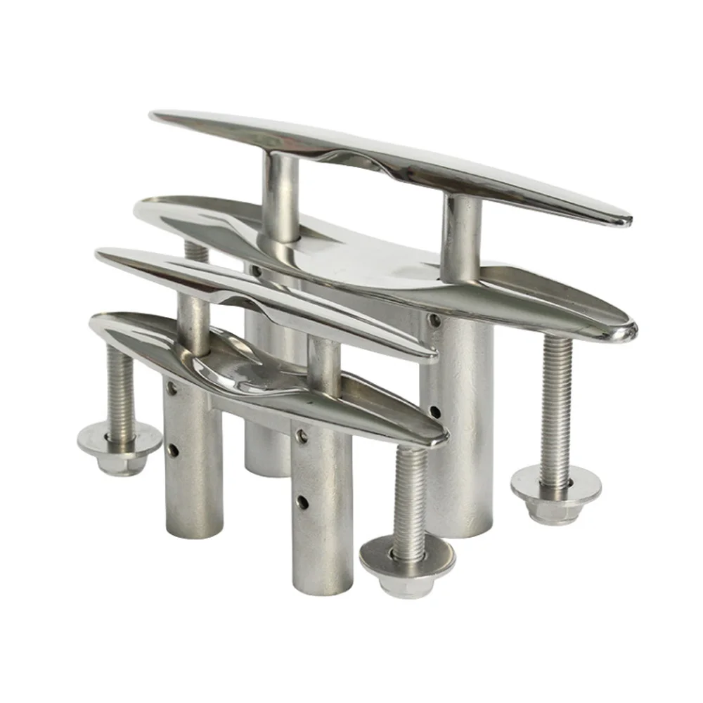 1 Piece Boat Pull Up Deck Cleat 316 Stainless Steel Retractable Heavy ...