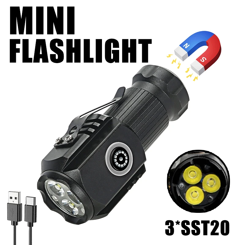 Powerful-LED-Flashlight-Portable-2000LM-Maintenance-Work-Light-IPX6 ...