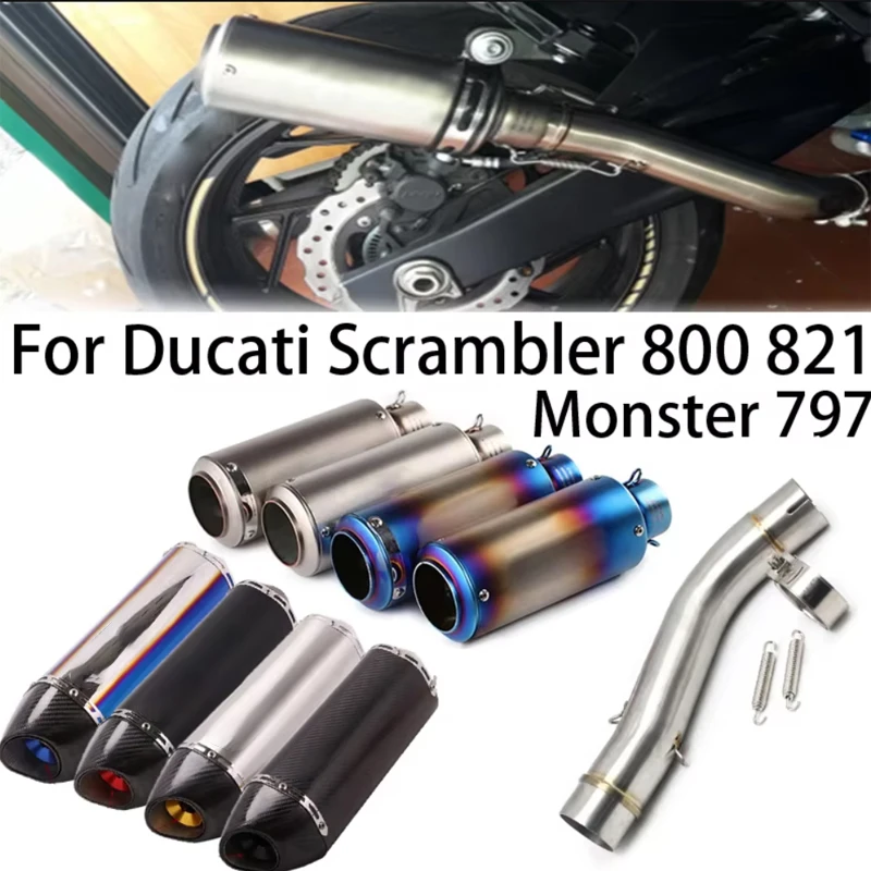 For Ducati Scrambler 800 821 Classic Monster 797 Motorcycle Exhaust ...