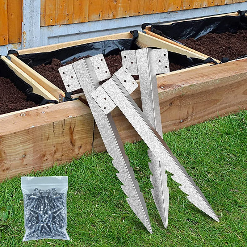 5PCS-Fixing-Peg-Timber-Heavy-Duty-Sleeper-Stakes-Metal-Landscape-Edging ...