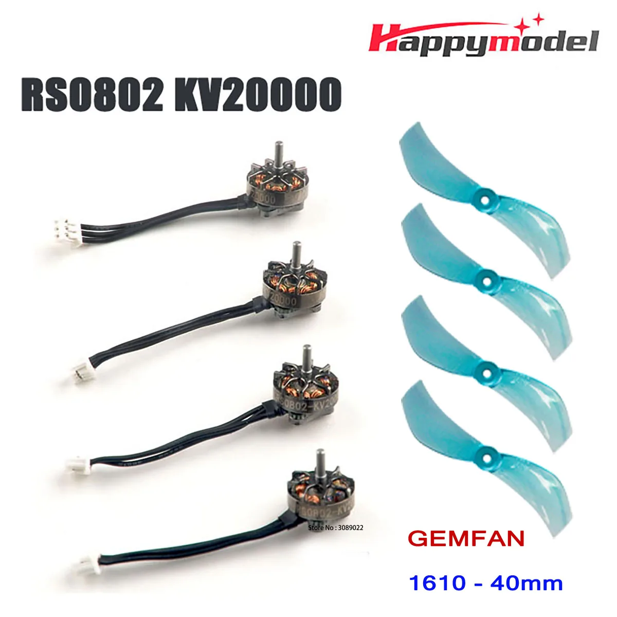 HappyModel RS0802 KV20000 1S Brushless Motor CW CCW For FPV Freestyle ...
