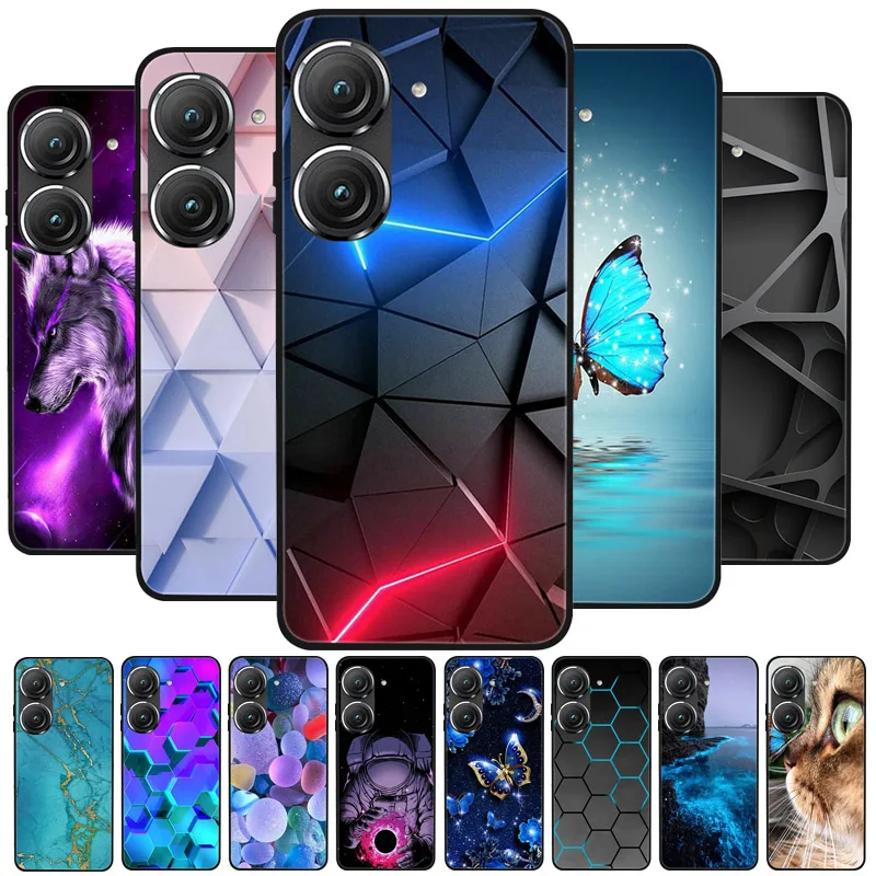 Para asus zenfone 9 caso 5g tpu macio silicone capa traseira fundas para asus zenfone 9 / 9z ...