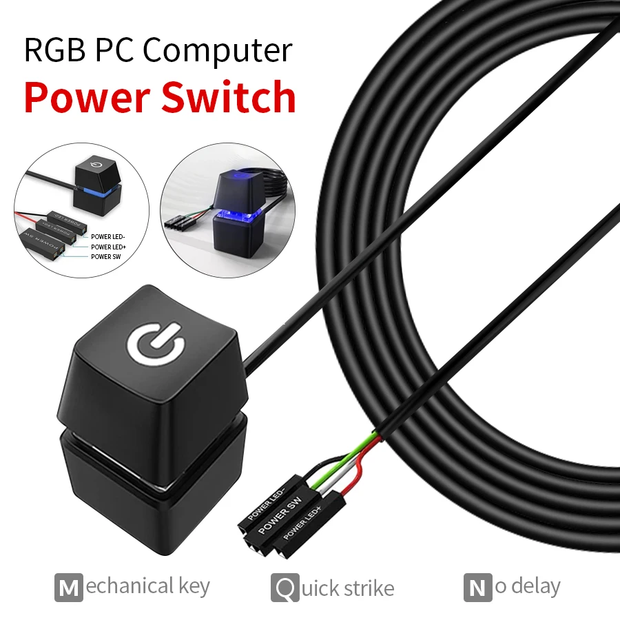 2m-Computer-Desktop-Switch-PC-Motherboard-External-Start-Led-Light-PC ...