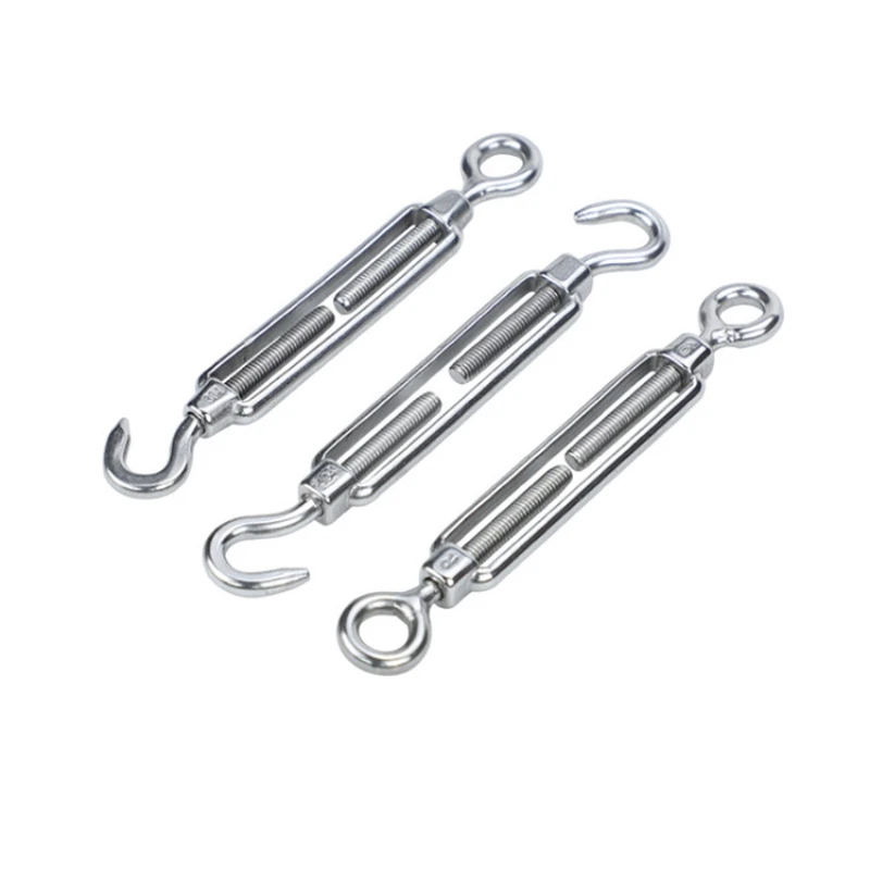 5PCs-Stainless-Steel-Turnbuckle-Adjusting-Hook-Ring-Screw-Wire-Rope ...