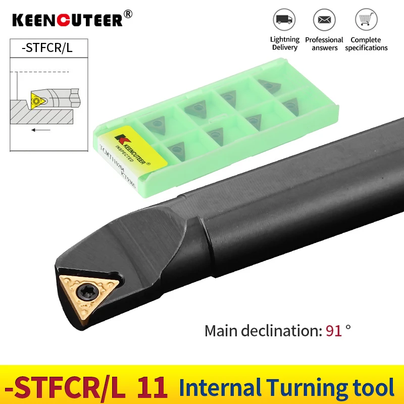S10K STFCR11 S12M STFCR11 S16Q STFCR11 Internal Turning Tool Holder TCMT11 Inserts S20R STFCR11 ...