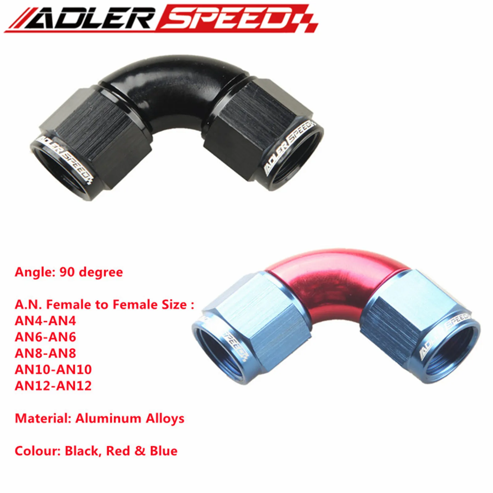 ADLERSPEED-Adaptador-de-fluxo-completo-de-alum-nio-90-graus-AN4-AN6-AN8 ...
