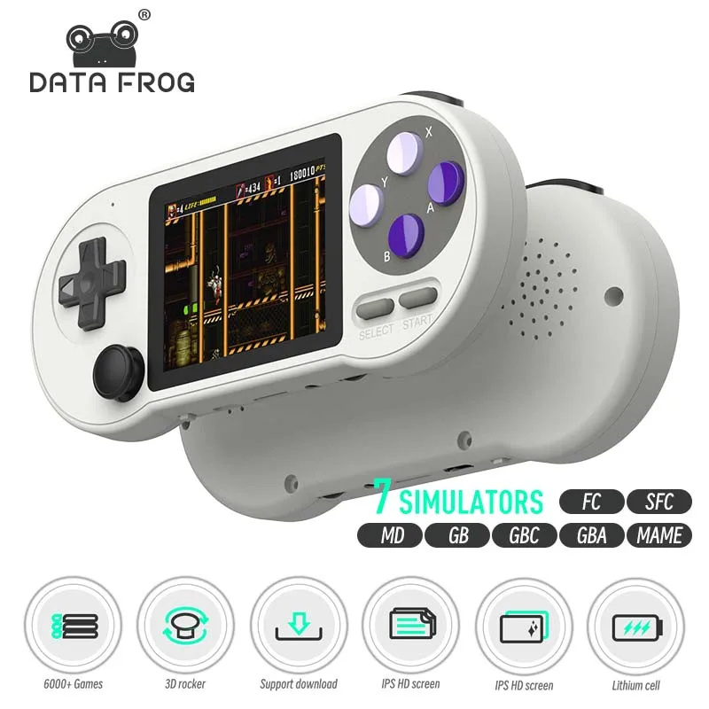 Data Frog SF2000 tragbare Handheld-Spiele konsole 3-Zoll-Retro ...