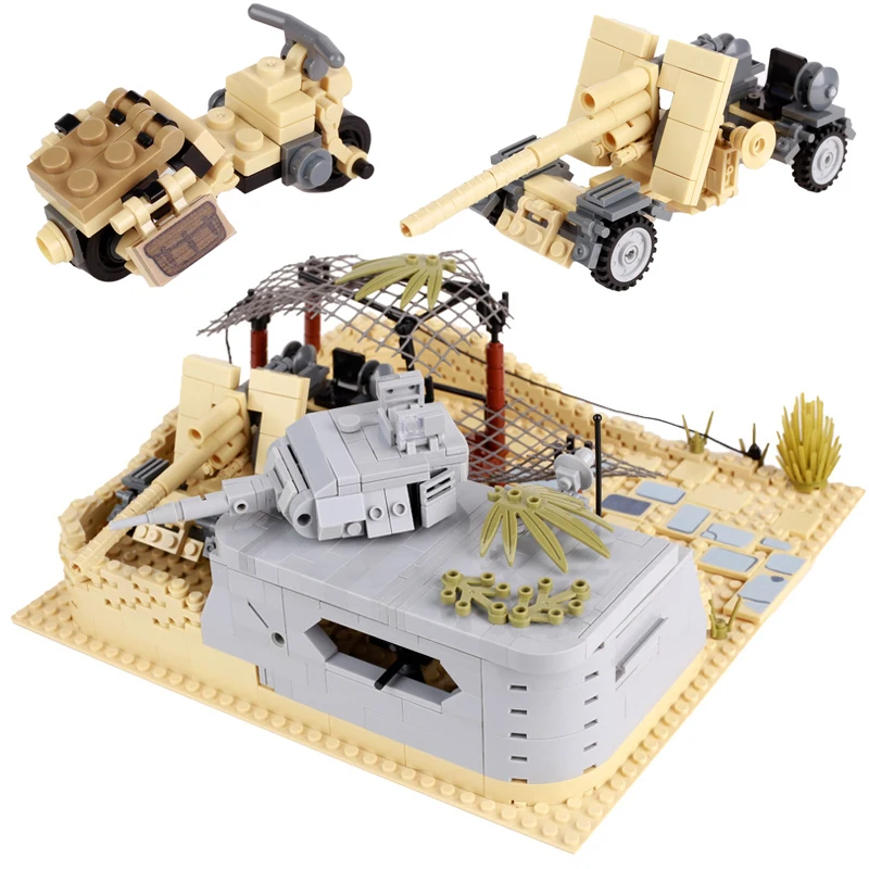 New-WW2-German-Military-Combat-Scene-Building-Blocks-Flak-Anti-tank ...