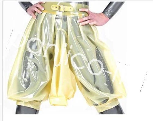Cool！latex Gummi Rubber Transparent Shorts With Collect Urine Bags Size ...