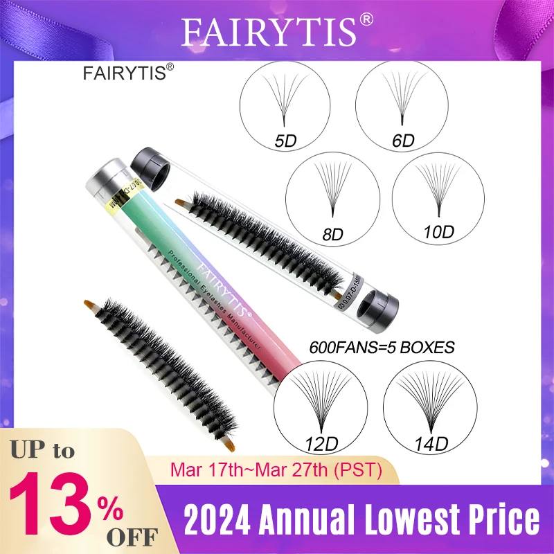 FAIRYTIS 5D/6D/8D/10D/12D/14D Premade Fans Eyelash Extensions Russian ...