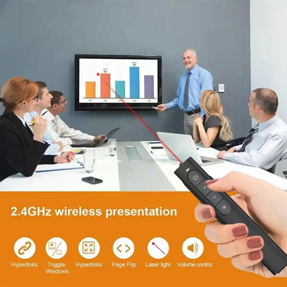 무선 파워포인트 펜 프레젠테이션 리모콘 제어, 원격 어드밴서 N35 슬라이드 Rf USB 펜, PPT 포인터 플립 발표자 Z5j4, 2.4GHz| | - AliExpress