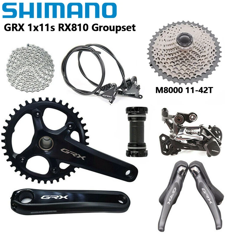 Shimano Grx Rx810 Rx812 Groupset 170 172.5 175mm 40 42t Crankset ...