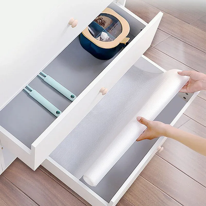 30/45/50/60*150CM Drawer Mat Shelf Cover Liners Non Slip Waterproof ...