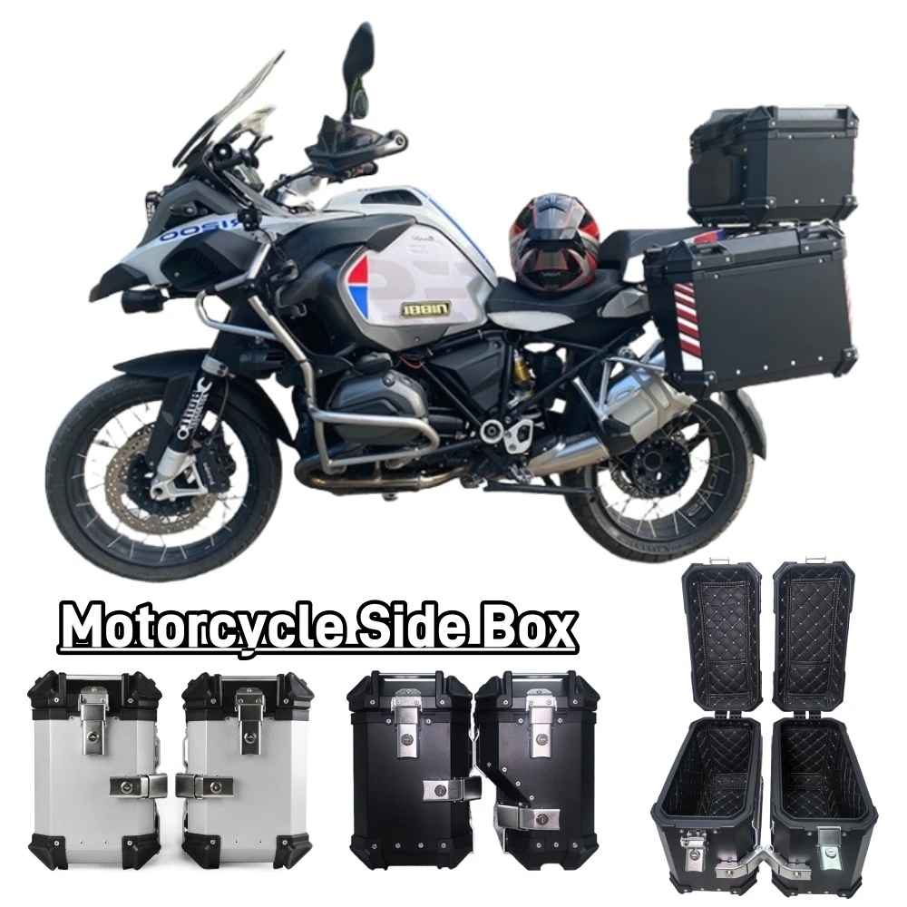 38L Motorcycle Side Box One Pair Aluminum Motorcycle Side Luggage Case ...