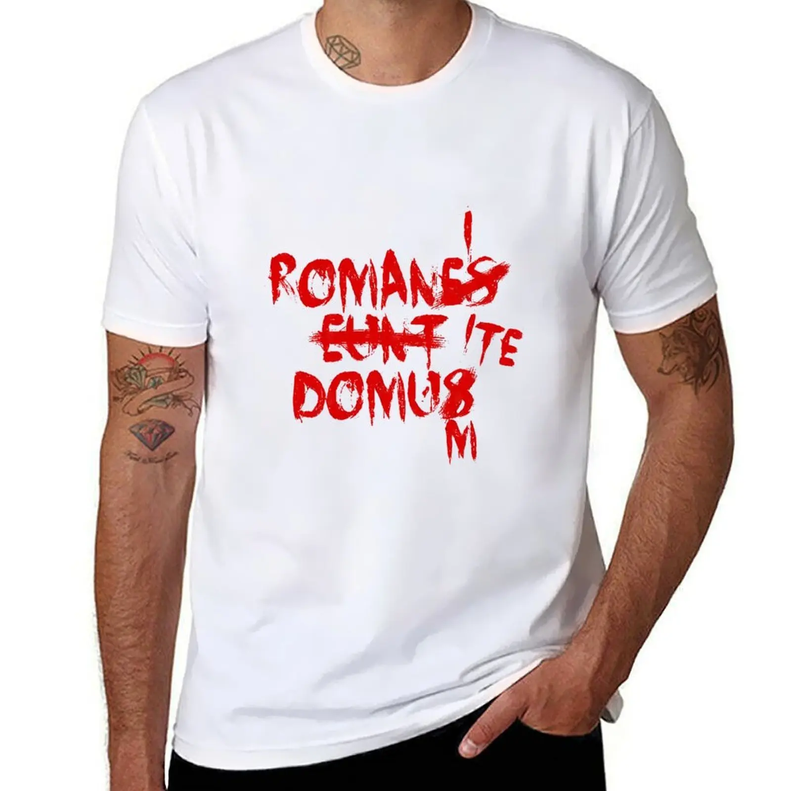 ROMANES EUNT DOMUS Corrected Romans, go home in Latin T-Shirt t shirt ...