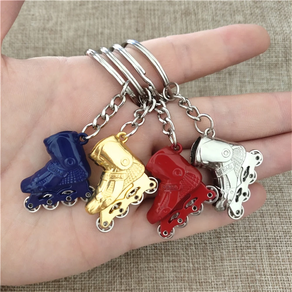 New Simulation Skates Keychain Fingertip Decompression Toy Keyring ...