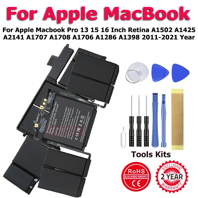 A1618-A2485-Battery-For-Macbook-Pro-13-13-3-15-16-Inch-Retina-A1502 ...