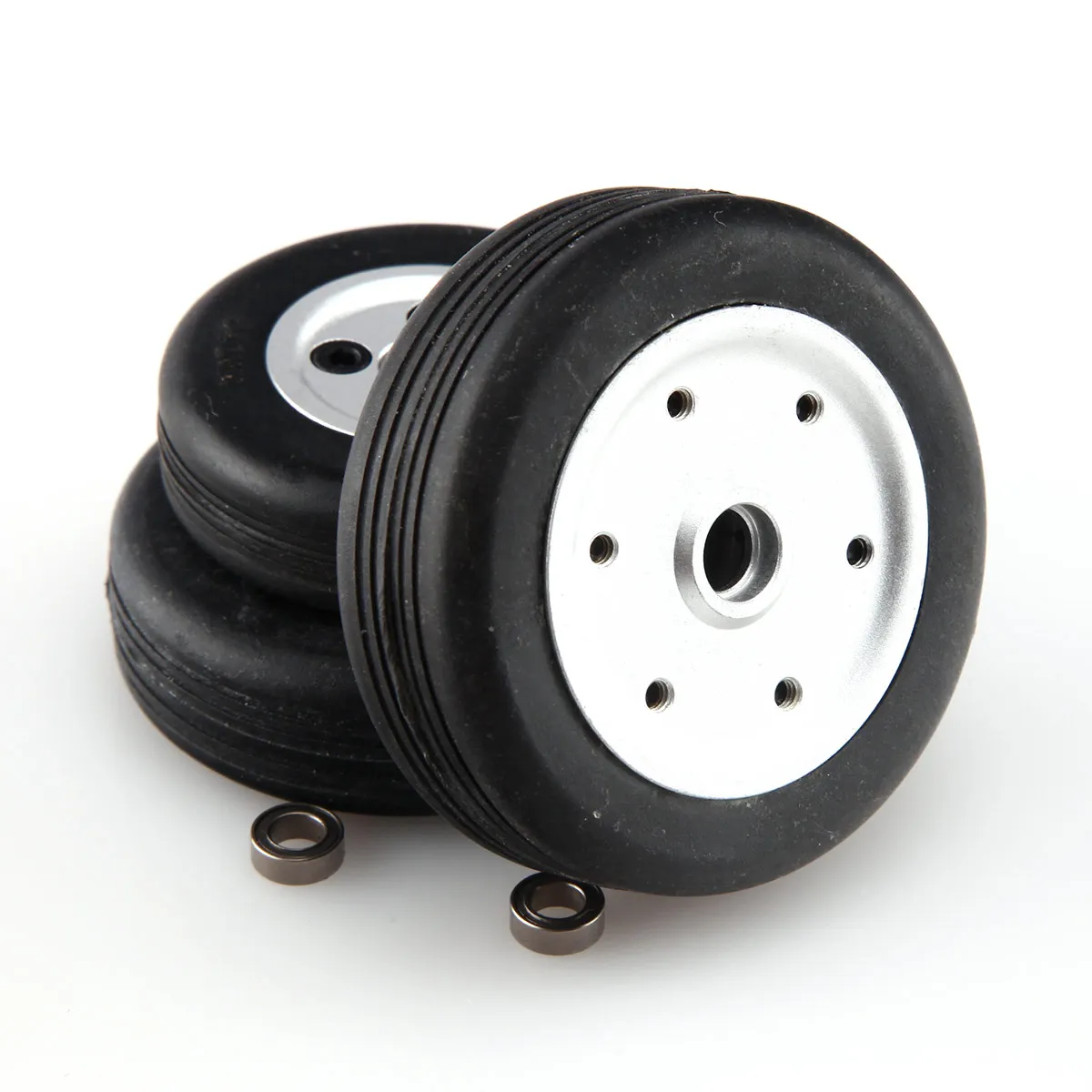 1Pc-Rubber-Wheel-Aluminum-Hub-Diameter-40mm-43mm-50mm-55mm-60mm-For ...