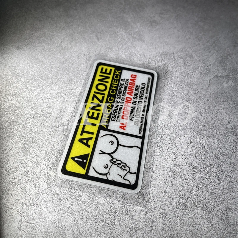 DXYMOO-Car-Styling-Sticker-for-Attentzione-Airbag-Check-Auto-Triangle ...