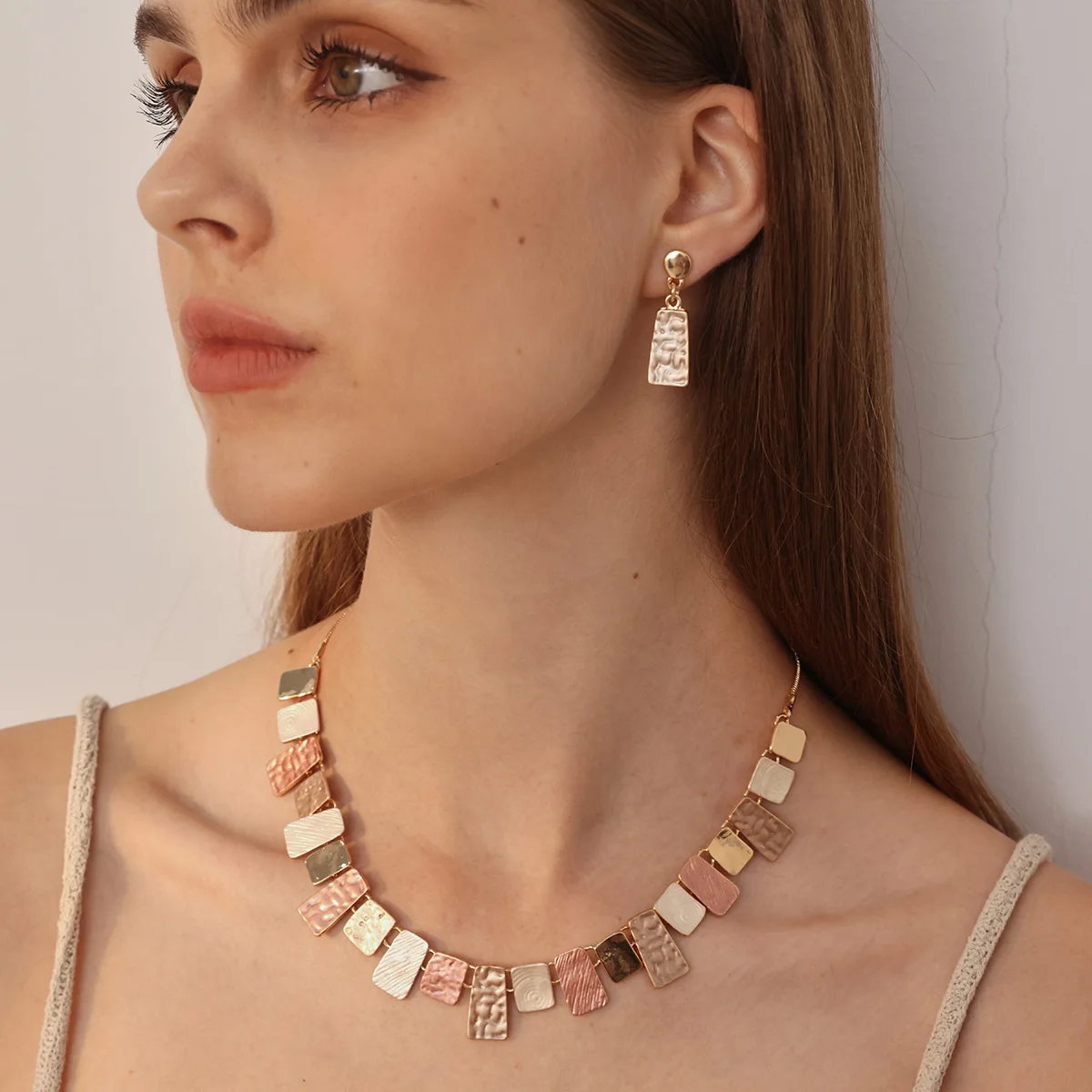 Cring-Coco-Conjunto-de-collares-geom-tricos-para-mujer-pendientes ...