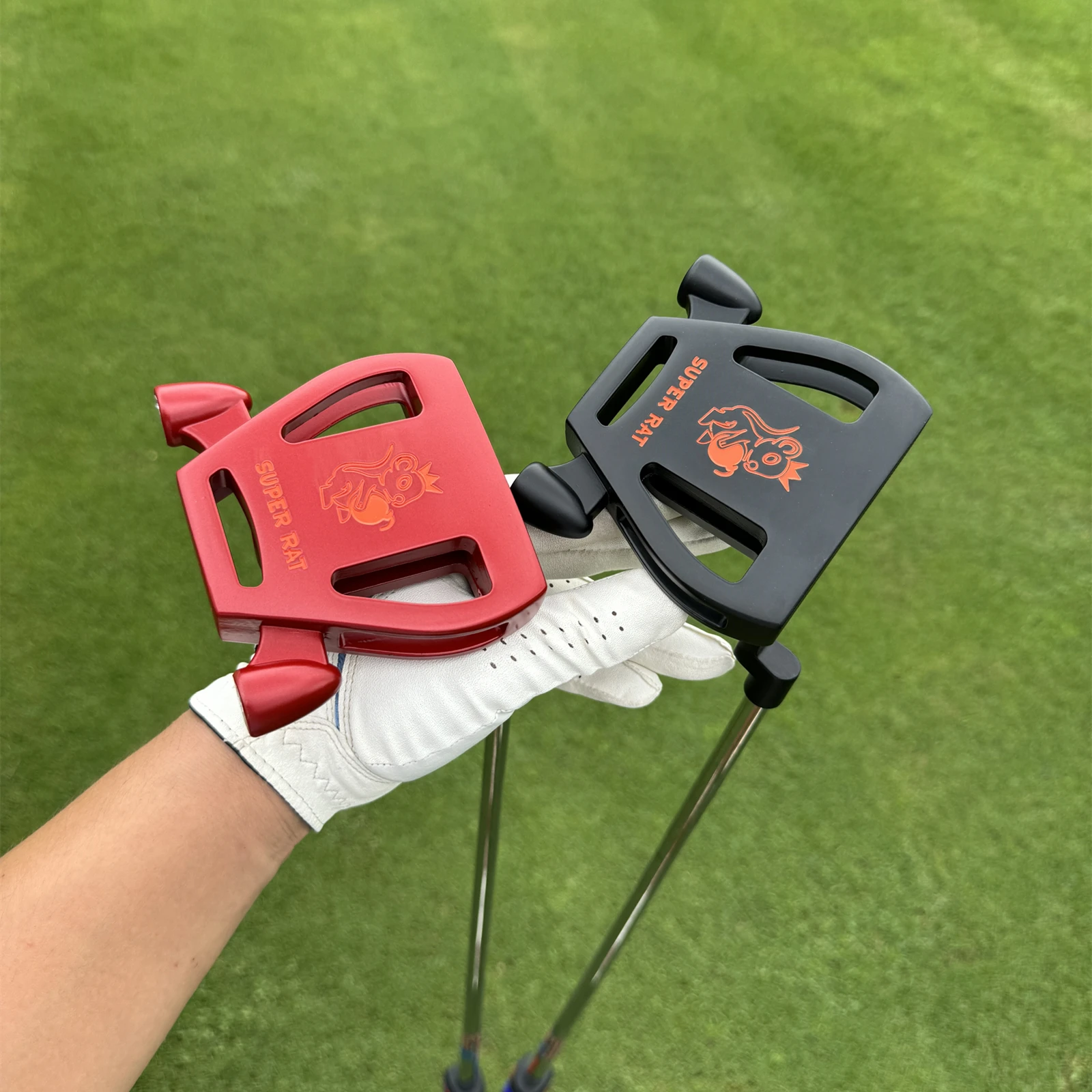 Super-Rat-Mallet-Golf-Putter-Black-Red-34-35inch-With-Headcover-Milled ...