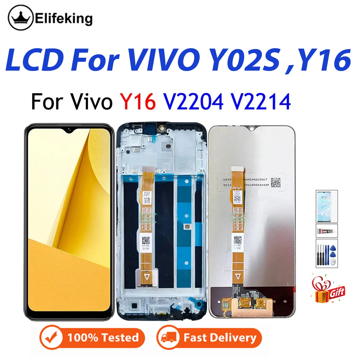 For-Vivo-LCD-Y16-Y02S-LCD-Touch-Screen-Display-V2203-V2204-V2214 ...