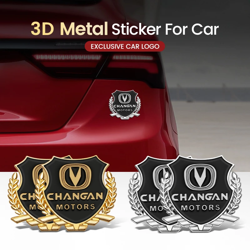 2pcs 3d Metal Car Badge Wheat Ears Sticker Door Side Window Body Decal ...