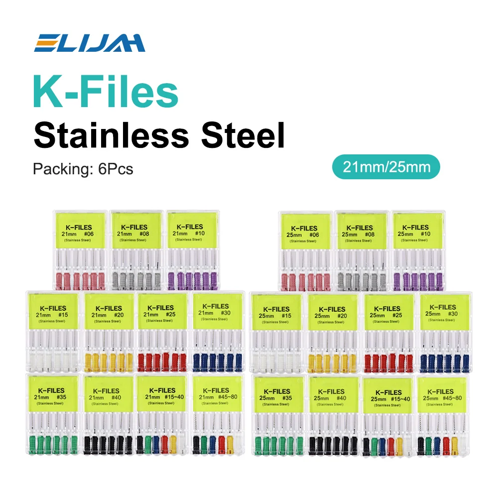 6Pcs-Pack-Dental-Hand-Use-K-Files-Stainless-Steel-Dental-Endo ...
