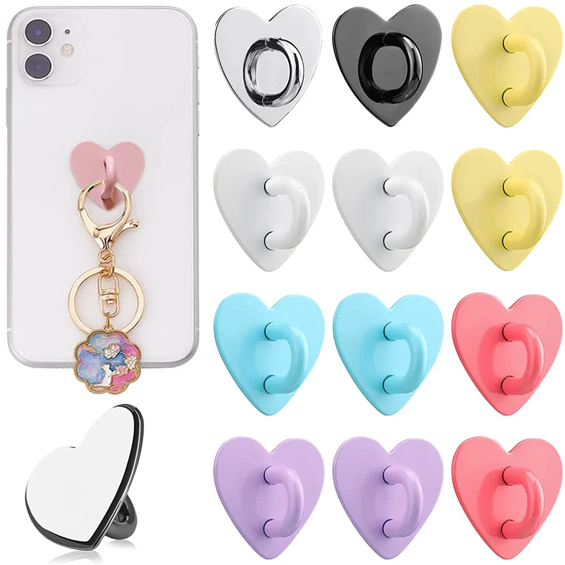 Self-Adhesive-Metal-Heart-Phone-Charm-Holder-Mini-Mobile-Phone-Case ...