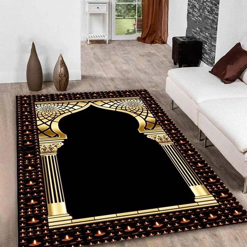 Islam Festival Prayer Carpet Muslim Kneeling Poly Mat Ramadan Kareem ...