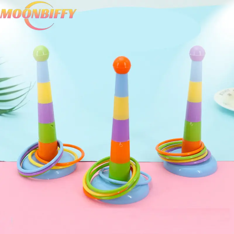 Small Kids Throw Circle Game Ferrule Stacked Toys Fun Indoor Outdoor ...