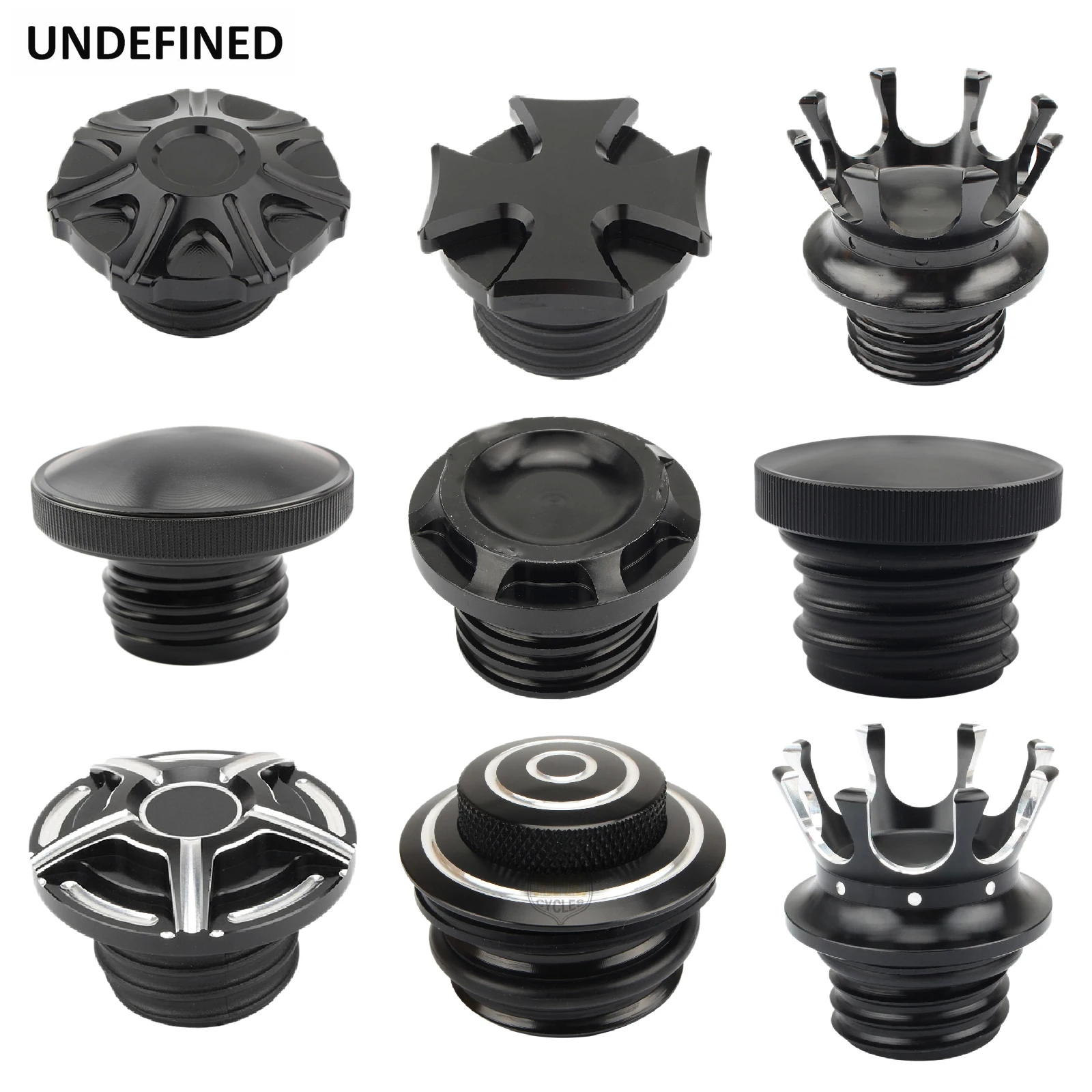 Motorcycle-Gas-Oil-Fuel-Tank-Cap-Cover-Aluminum-Vented-For-Harley ...