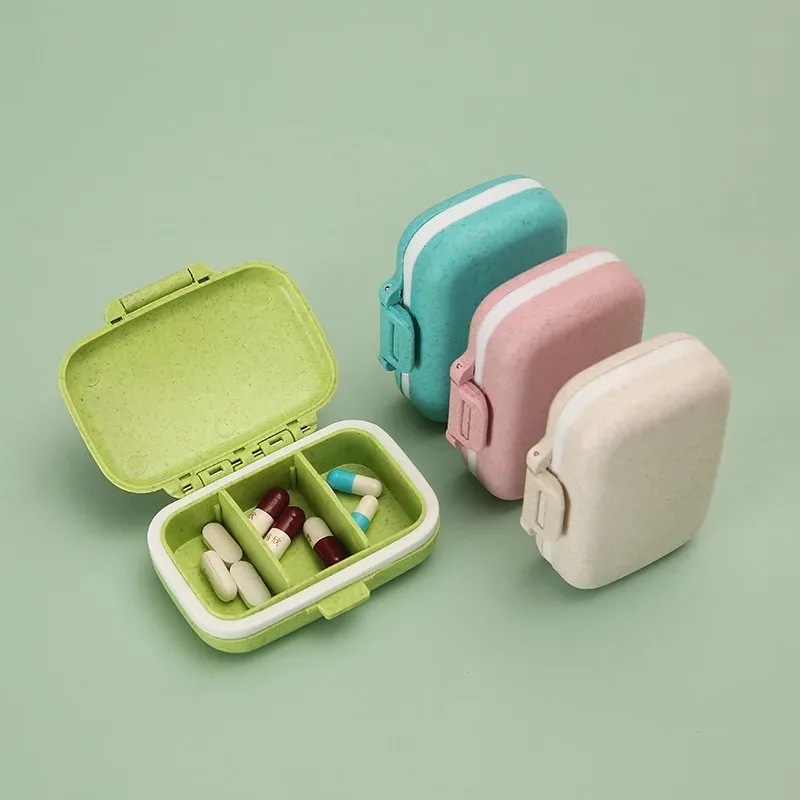 3 Lattices Pill Box Tablet Pill Case Dispenser Medicine Boxes ...