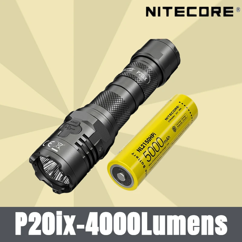 Nitecore-P20iX USB-C Lanternas Recarregáveis, Super Brilhante, Lanterna ...