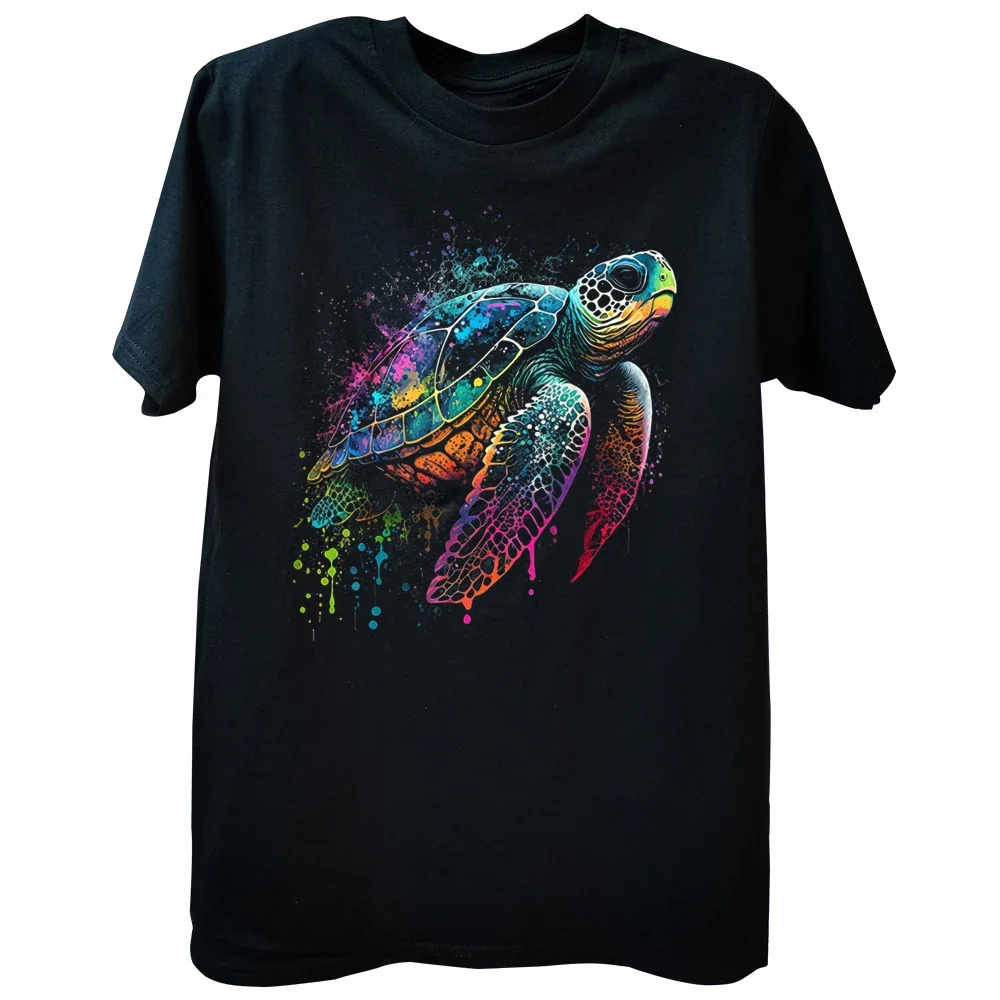 Sea-Turtle-Beach-Lover-Ocean-Animal-T-Shirt-Tee-Tops-Round-Neck-Short ...