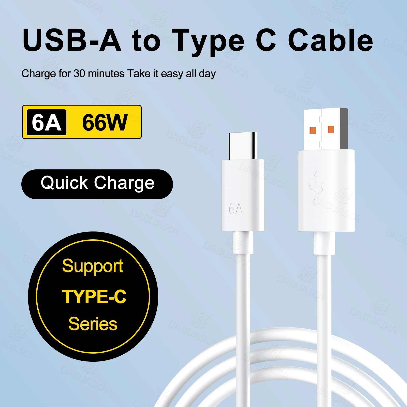 6A Super Fast Charging Data Cable Suitable for Huawei Xiaomi Honor TYPE ...