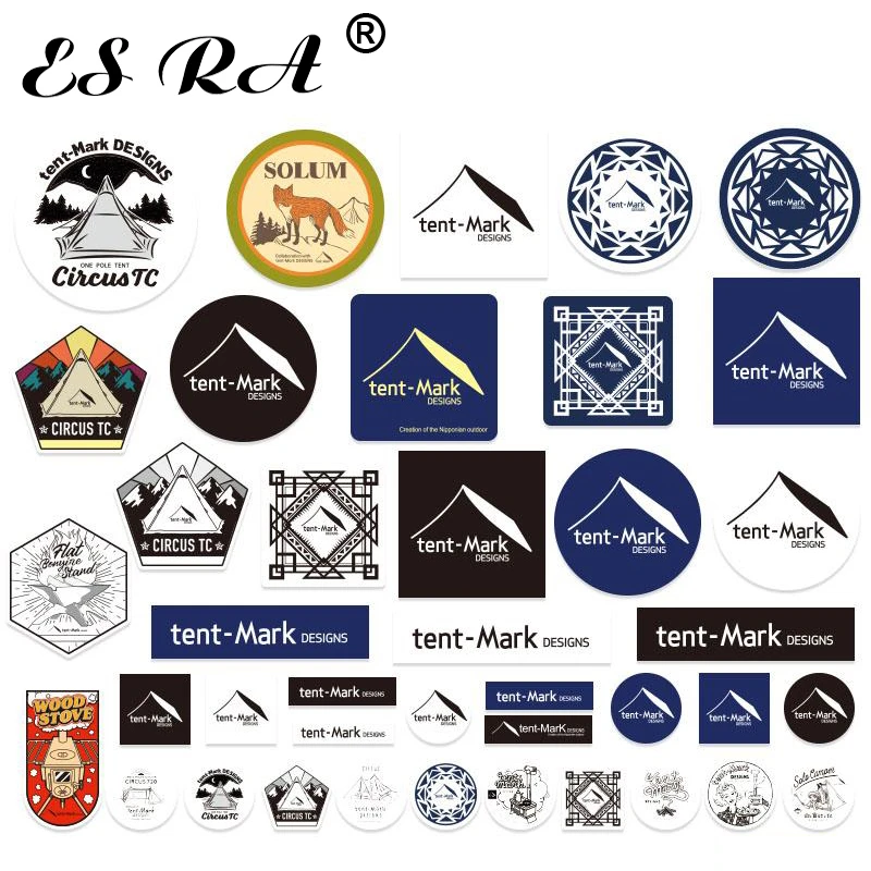40 Pcs/set Laptop Stickers Decals Outdoor Brand Logo Camping Pvc ...