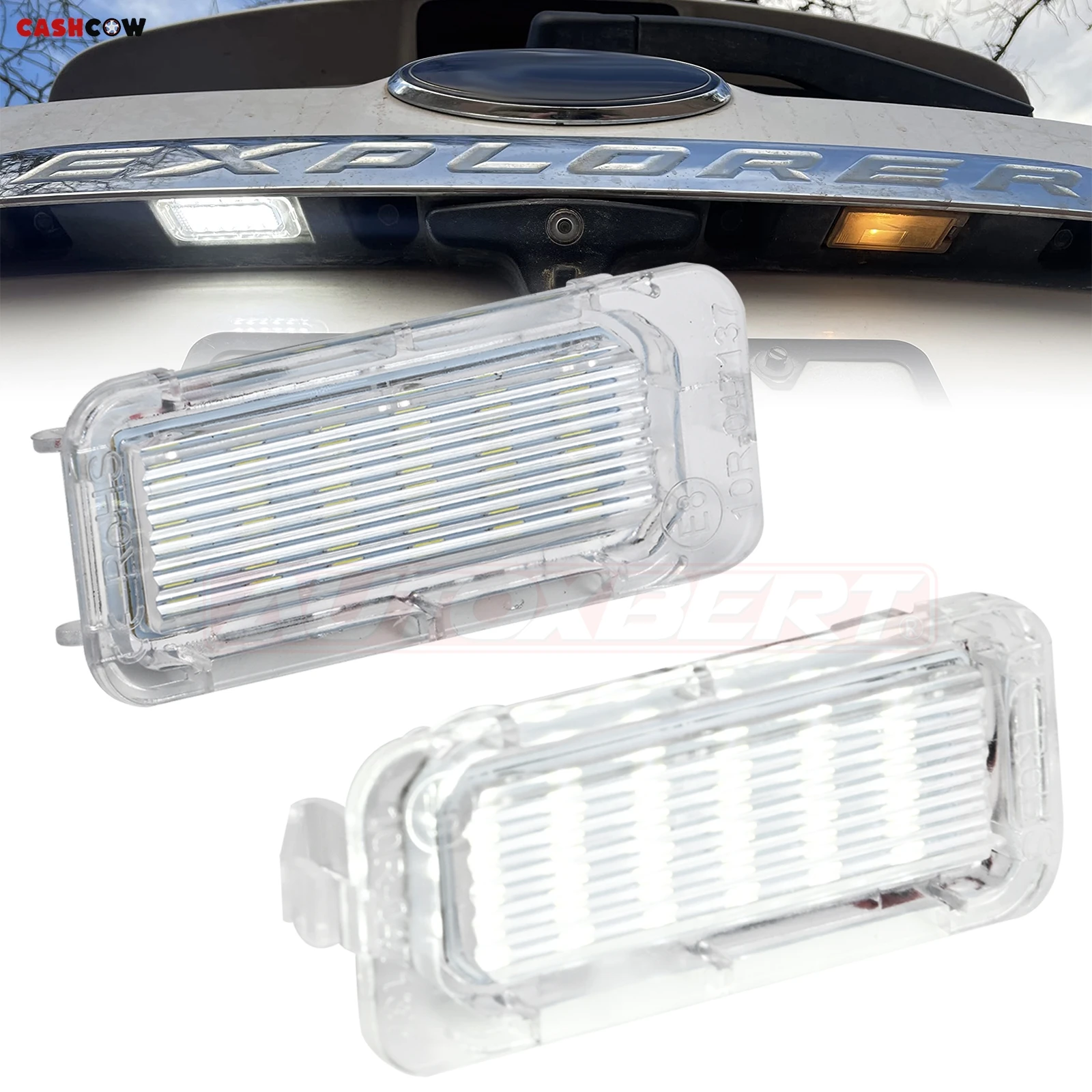 2x License Plate Lamp For Ford Escape Fiesta Fusion Explorer Focus 5D ...