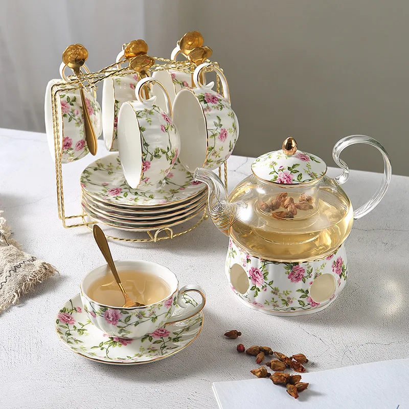 British-Style-Tea-Pot-Tea-Cup-Set-Top-grade-Porcelain-Coffee-Pot-Coffee ...