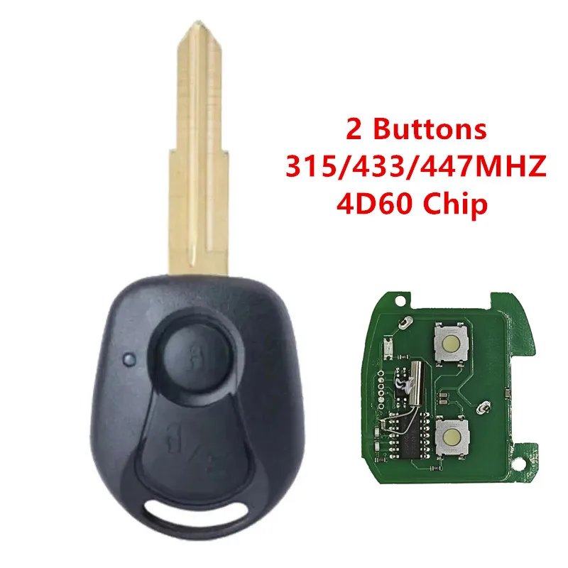 KEYECU-Replacement-2-Button-315-433-92-447-MHZ-4D60-Chip-Smart-Remote ...
