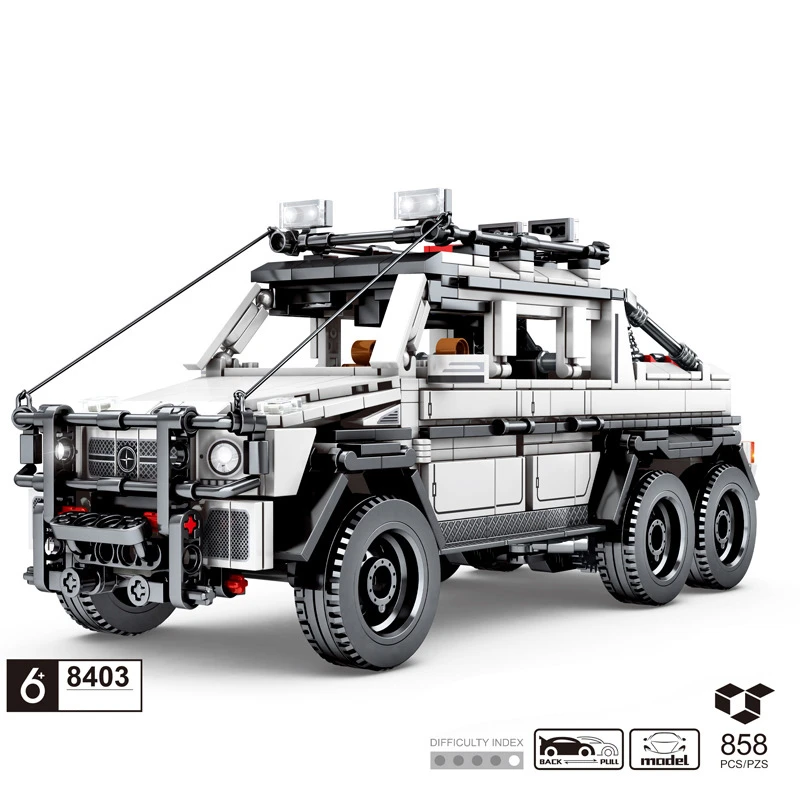 858PCS SUV Car Building Blocks Pickup Truck Veículo G63 6X6 Off Road ...