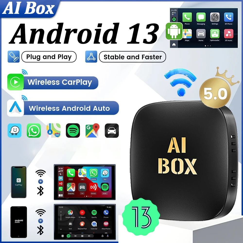 Android-13-2024-AI-Box-Android-Auto-Wireless-Carplay-TV-Box-Car ...