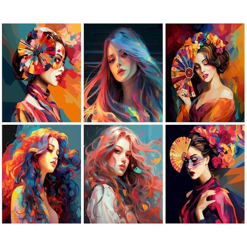 CHENISTORY-Picture-By-Number-Woman-Kits-DIY-Unique-Gift-Painting-By ...