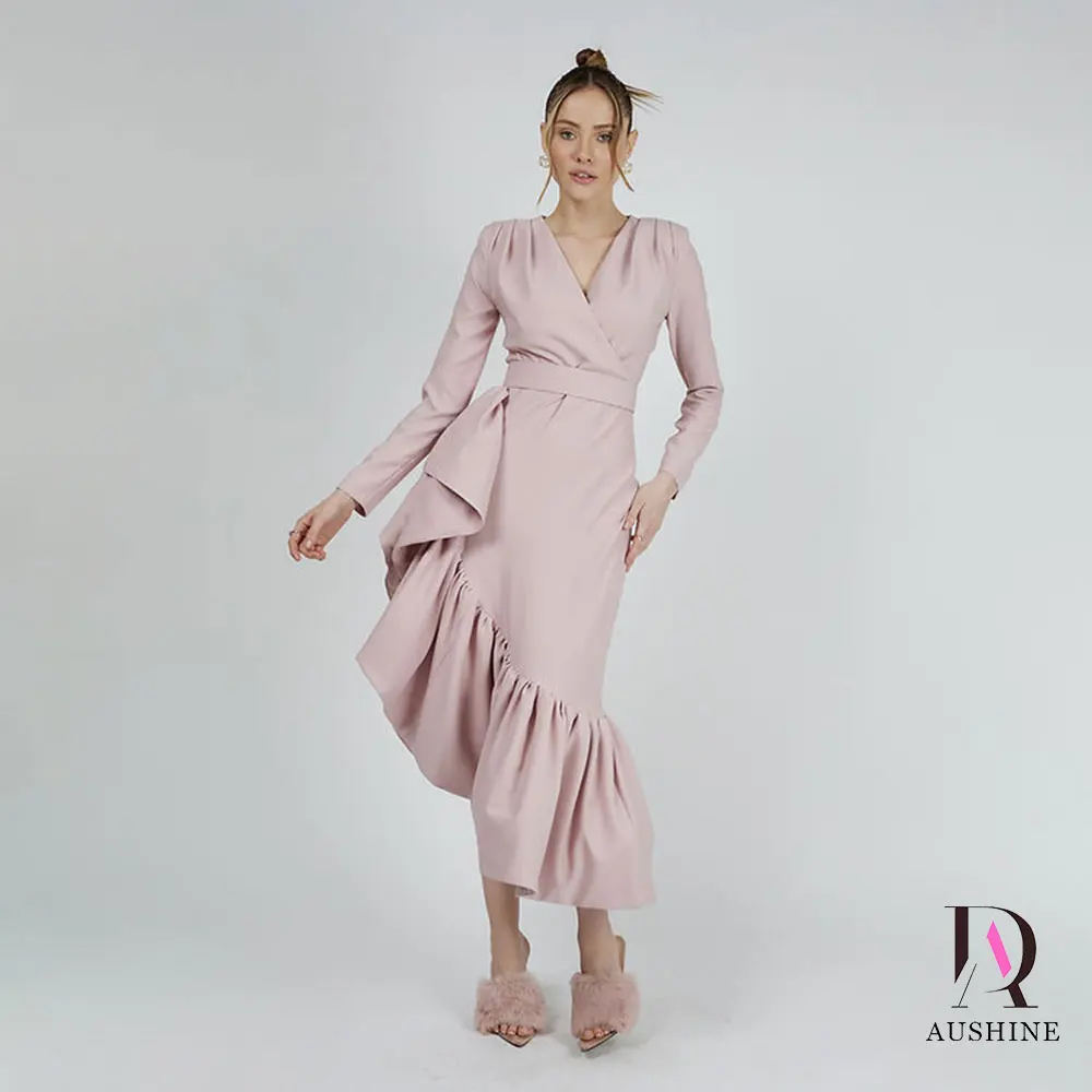 Aushine-Dress-Ankle-Length-Luxury-Birthday-Evening-Dress-Full-Sleeves-Summer-Elegant-Wedding ...