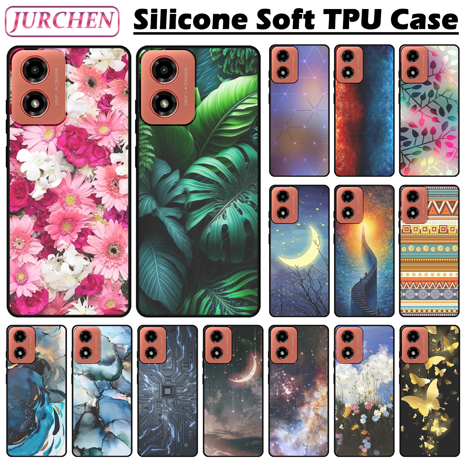 Silicone-Back-Case-For-Motorola-Moto-G04-Cute-Cartoon-Cat-Tiger-Wings ...