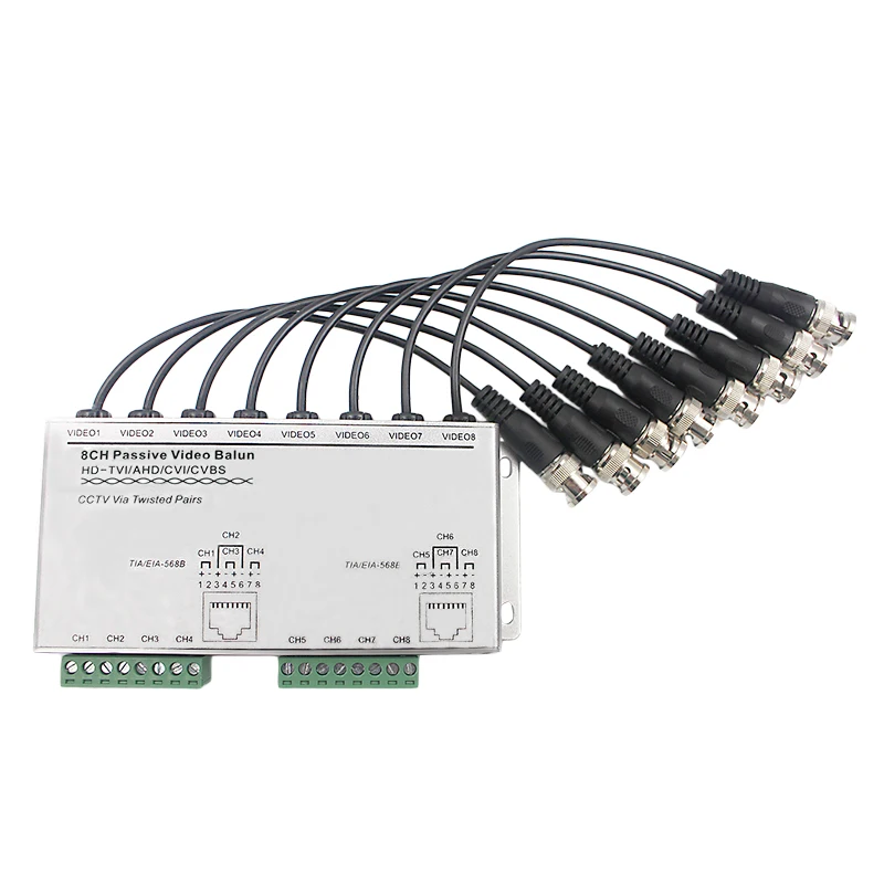 HD 8 Channel Video Balun BNC Converter UTP Transmitter For CCTV ...