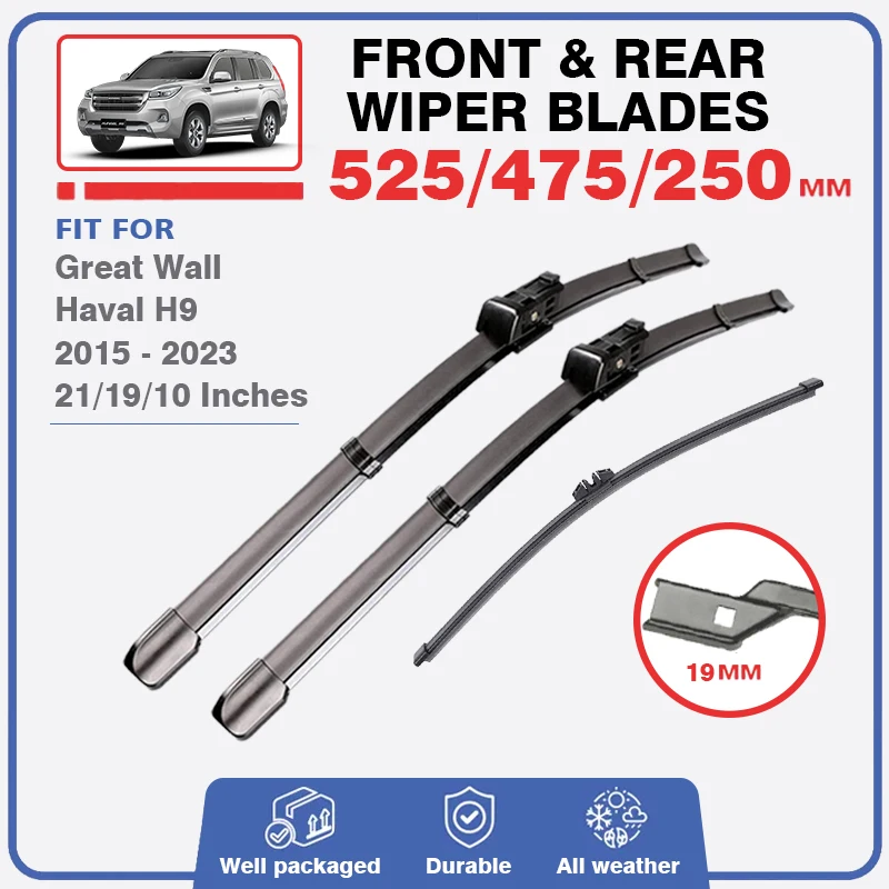 Wiper Blades For Great Wall Hover Haval H9 2015 - 2023 Front Rear ...